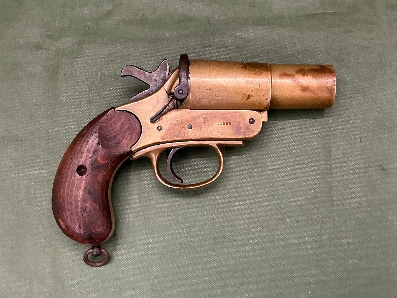 DEACTIVATED WW1 BRITISH FLARE PISTOL (4765) - Chelmsford Militaria